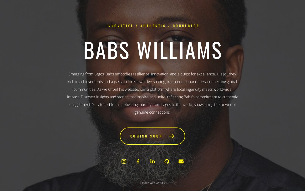 Babs Williams Landing Page